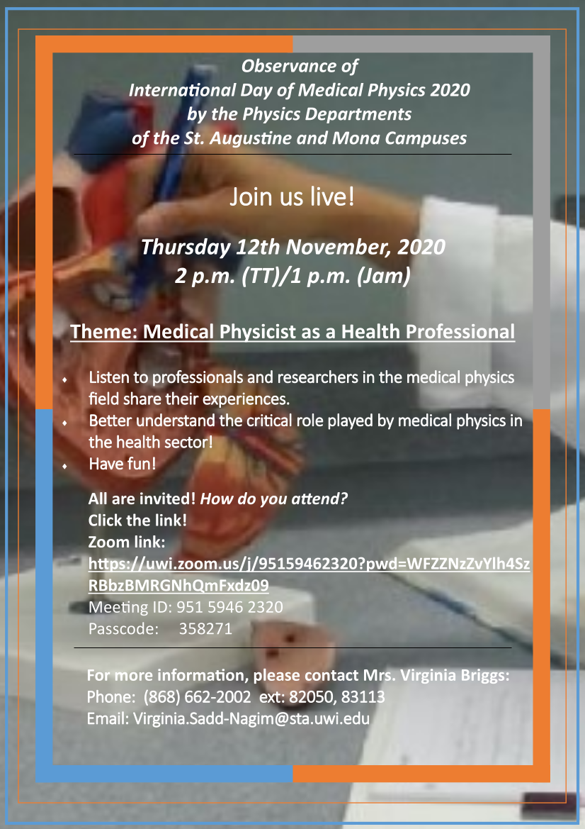 International Day of Medical Physics 2020 | The Faculty of Science and ...