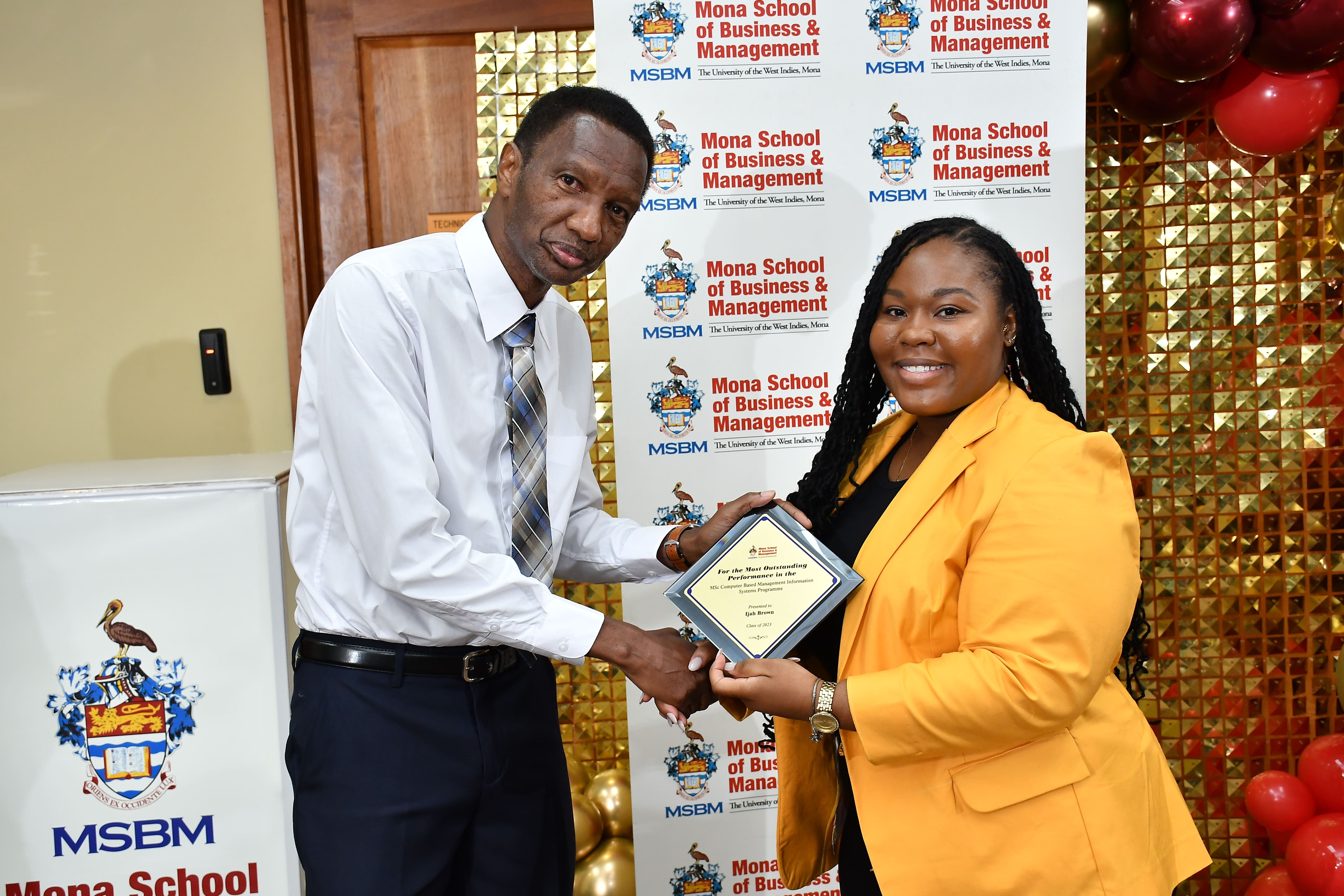 MSBM GRADUATE PROGRAMMES AWARDS | Mona School of Business & Management