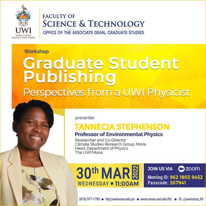 Faculty of Science & Technology Graduate Student Publishing Workshop ...