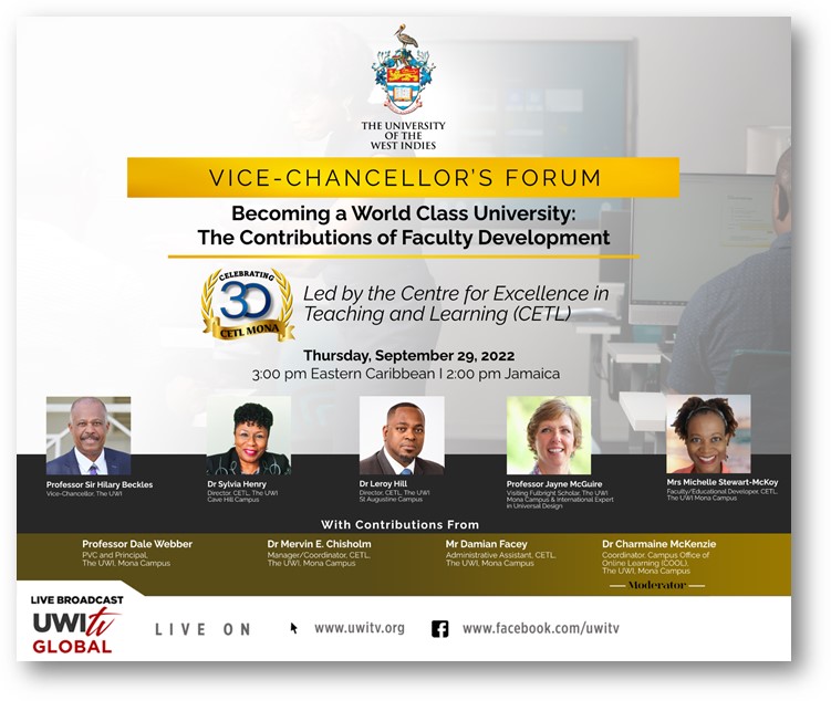 Vice-Chancellor's Forum | Becoming a World Class University: The ...